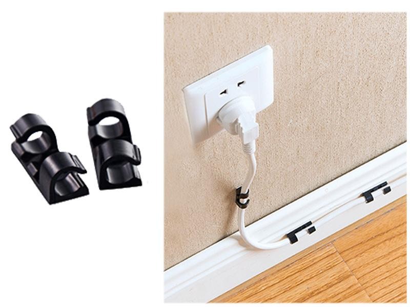 Adhesive ABS Cable Clip Organizers (20-Piece Set) - NZ$2.05 | eMax.co.nz
