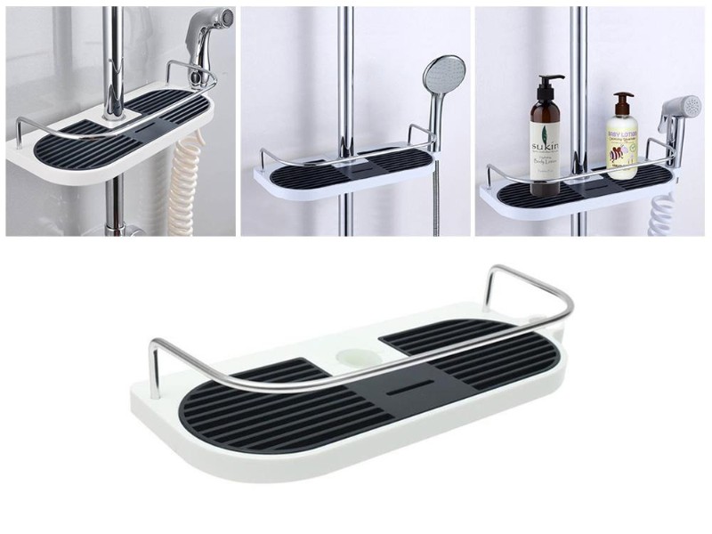 Bathroom Shower Rod Tray Storage Caddy - NZ$9.45 | eMax.co.nz