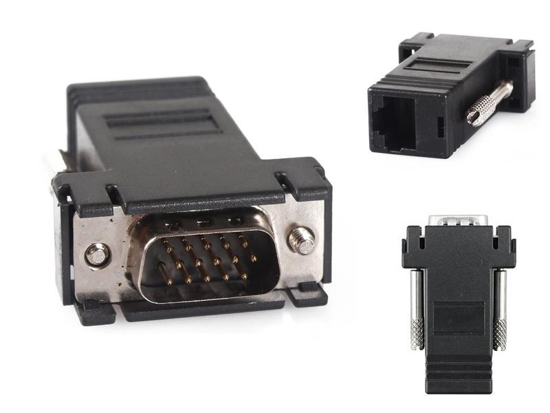 VGA Extender Male to LAN RJ45 Cable Adapter x 2 - NZ$3.7 | eMax.co.nz