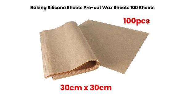 100 PCS Precut Parchment Paper Baking Sheets - NZ$4.77 | eMax.co.nz