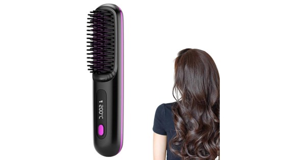 Portable Hair Straightener Comb NZ - Cordless, USB, 3 Temp - NZ$37.8 ...
