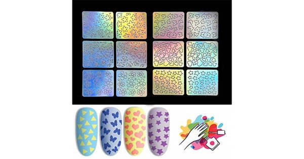 Laser Hollow Nail Art Stickers 24PCS - NZ$5.24 | eMax.co.nz