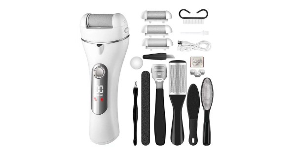Rechargeable Electric Foot File - 2 Speed, 3 Heads, LCD - NZ$32.55 ...