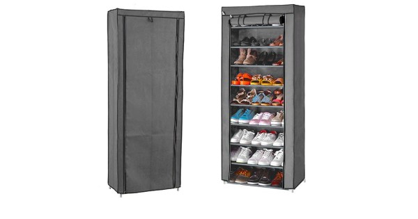 10 Layer Silver Grey Shoe Rack - NZ$19.75 | eMax.co.nz