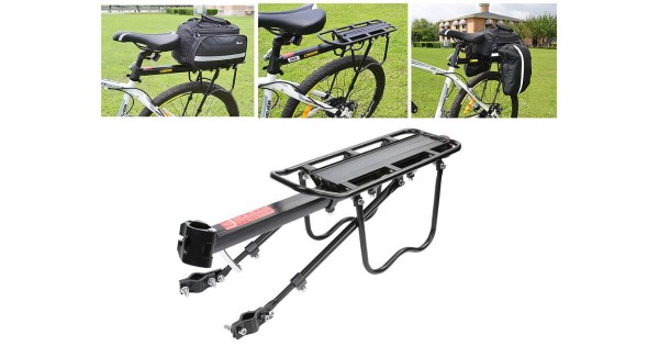 Bike Rear Rack Bike Luggage Carrier 50kg - NZ$21.53 | eMax.co.nz