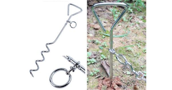 Dog Tie up Spike Corkscrew Pet Anchor Stake - NZ$6.2 | eMax.co.nz