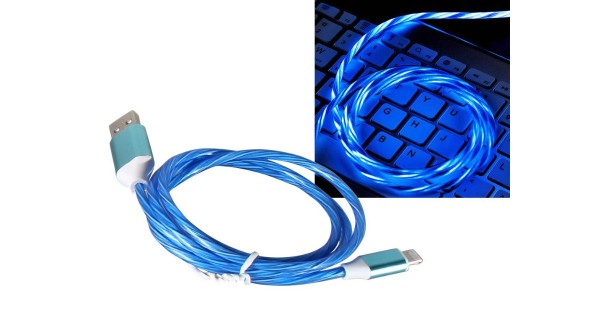 8 Pin USB Flowing Light Cable 2.4A Fast Charging Data Cord - NZ$2.81 ...